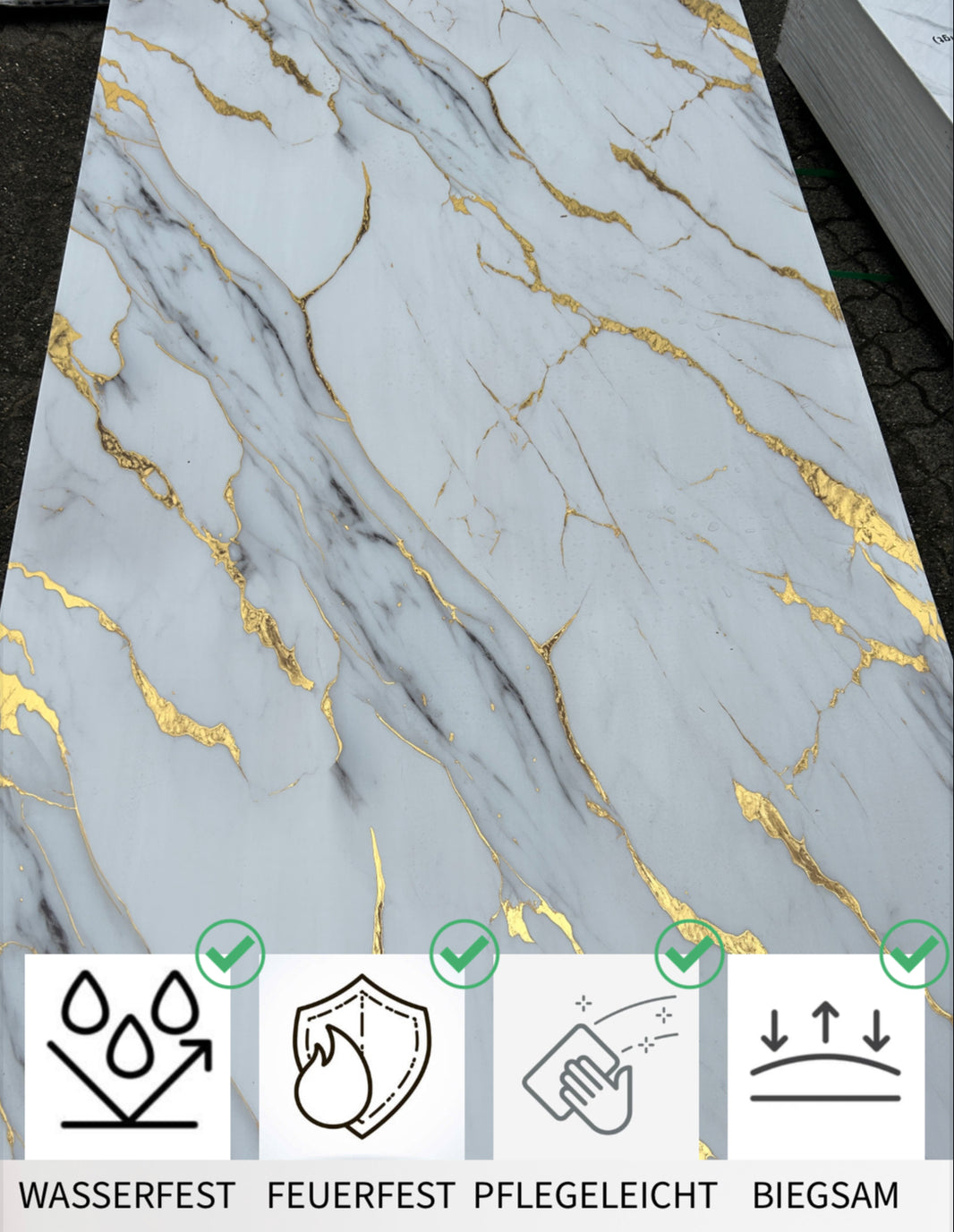 Wandpaneel Marmor- Granitoptik